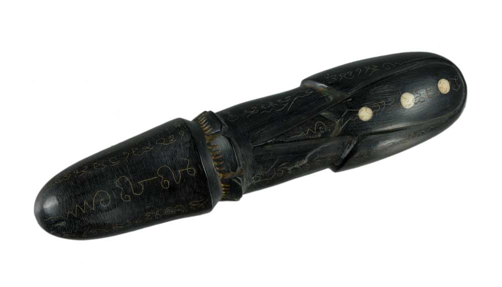 Palad Khik - Amulette Phallique Pénis Zoomorphe en Bois