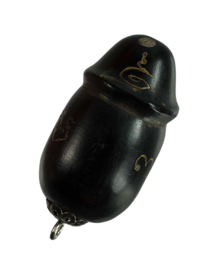 Palat Khik Gravé de Yantra - Amulette Phallique Thaïlandaise en Bois
