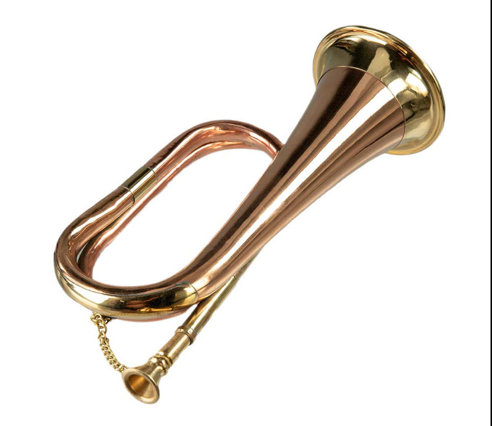 Clairon -Trompette Militaire en Cuivre 28 cm Armée Vintage 1401