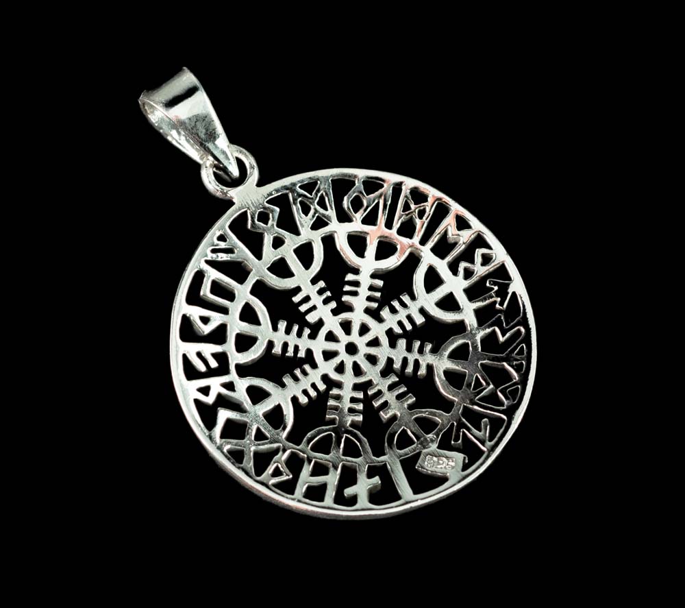 Pendentif Viking Aegishjalmur -5g Heaume de Awe - Argent 925 - 5446