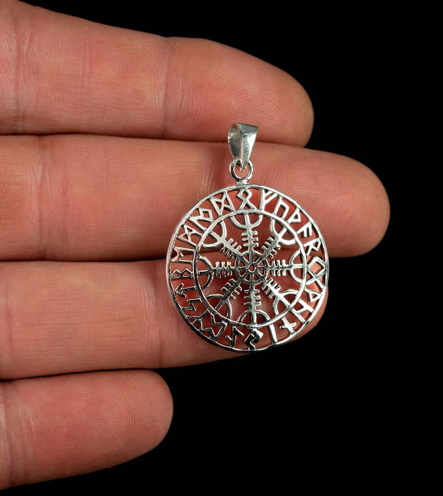 Pendentif Viking Aegishjalmur -5g Heaume de Awe - Argent 925 - 5446