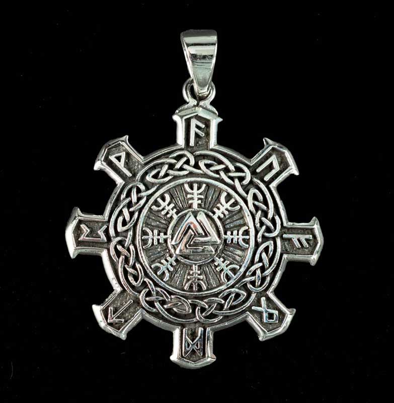 Pendentif Aegishjalmur Viking - Heaume de la Terreur en argent- 7.2g - 2765