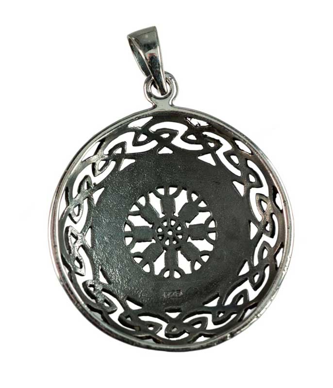Pendentif Aegishjalmur Haume de Awe - Symbole Viking Argent 6.7g - 9608