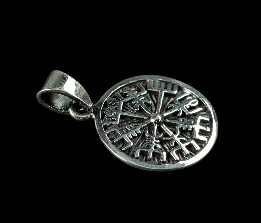 Pendentif Viking Vegsivir - Symbole Boussole Nordique - Argent 925
