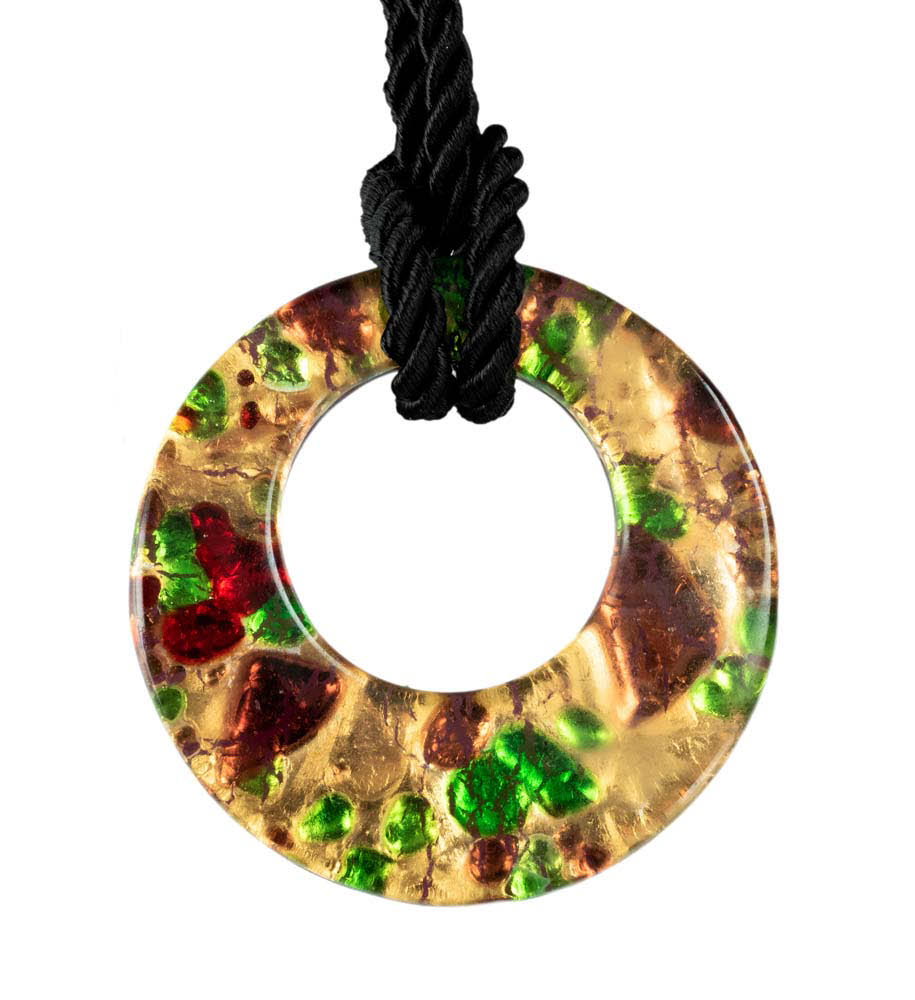 Collier artisanal en verre de Murano - Allure traditionnelle - 7292