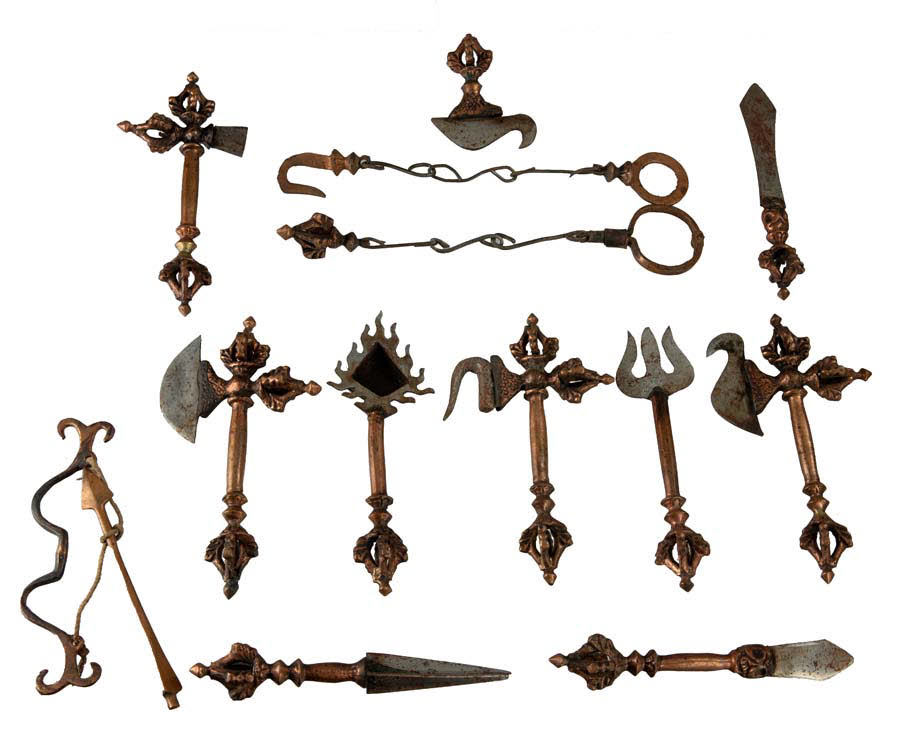 Set 13 outils Rituel Bouddhiste - Praticien tantrique - Chamane Tibet ...