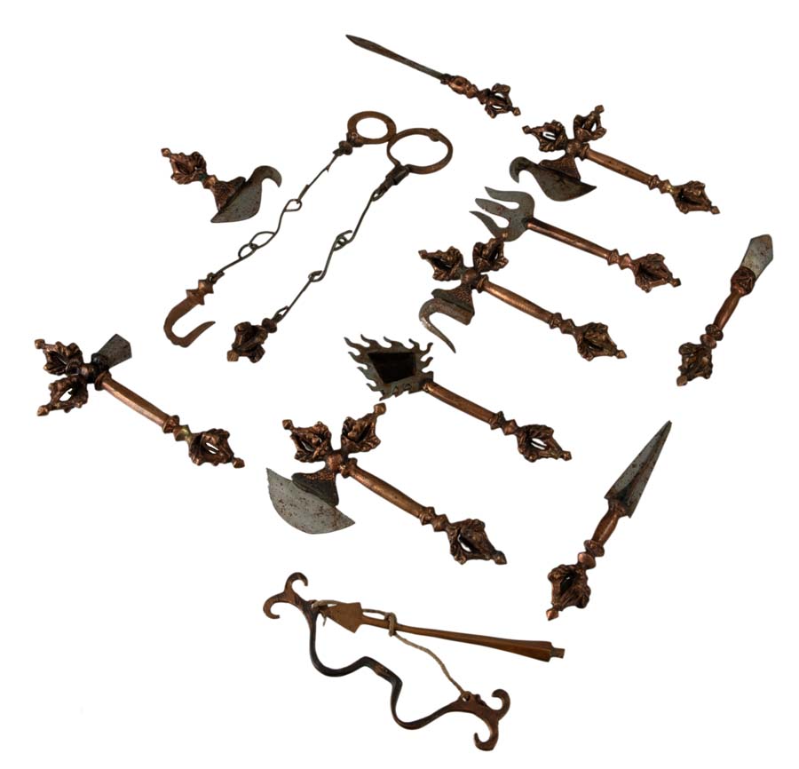 Set 13 outils Rituel Bouddhiste - Praticien tantrique - Chamane Tibet ...