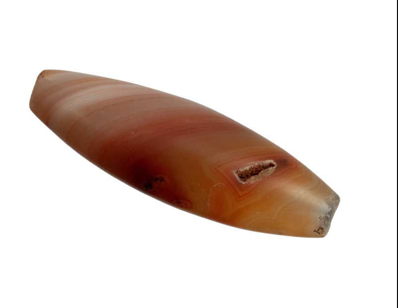 Perle sacrée Dzi - Agate Cornaline-Suleiman du Népal, 5.8cm - 2283