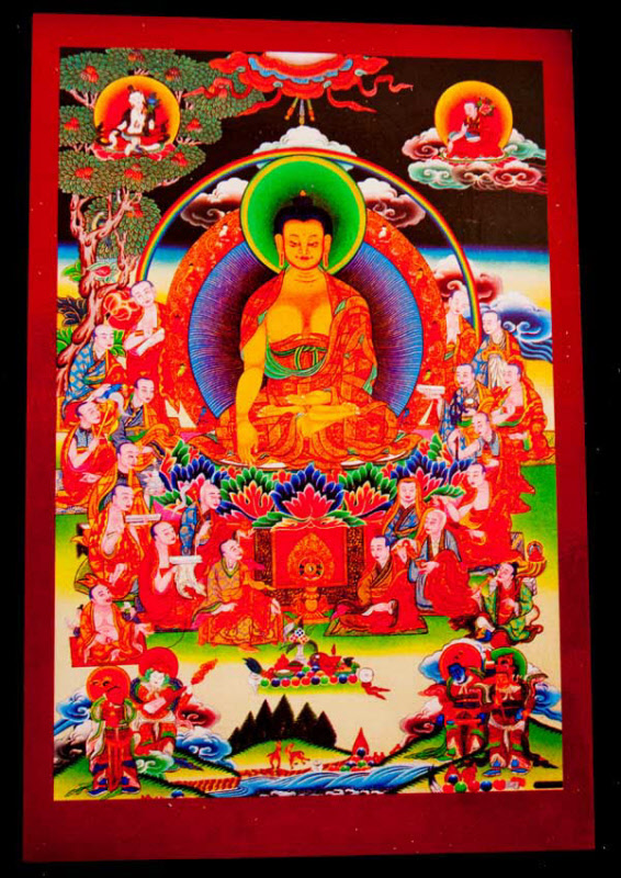 Carte Shakyamuni Bouddha - Artisanat Népalais