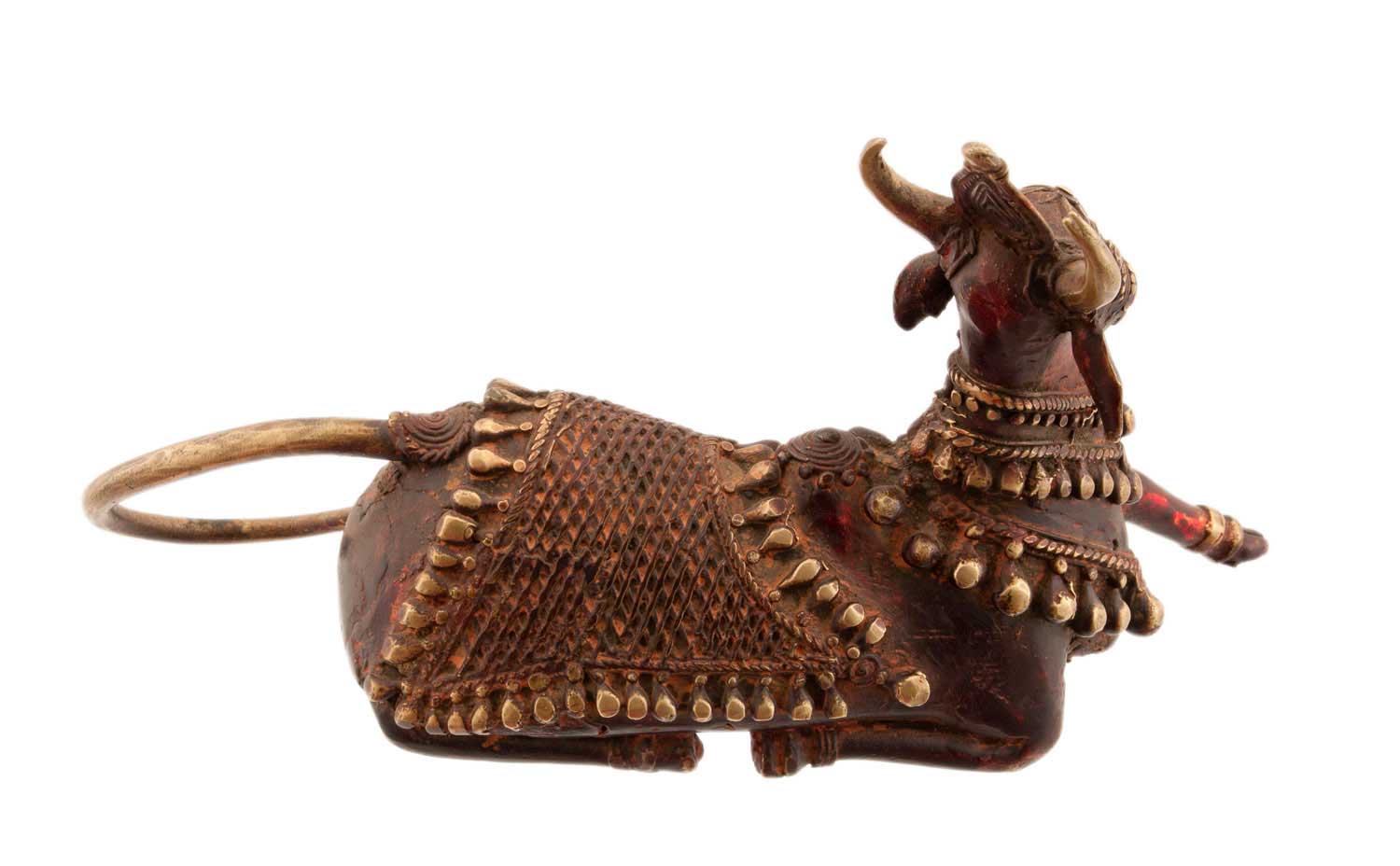 Vache sacrée Dhokra-Statue en laiton -Art tribal du Bastar Orissa- Inde
