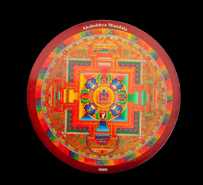 AUTOCOLLANT MANDALA AKSHOBHYA TIBETAIN -Bouddha autocollant-sticker ...