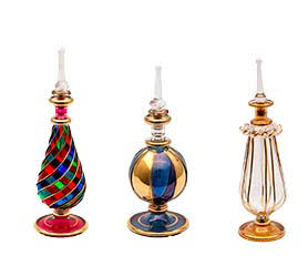 Flacon Fiole à Parfum en Verre Soufflé d'Égypte - Grande Taille - Objet ...