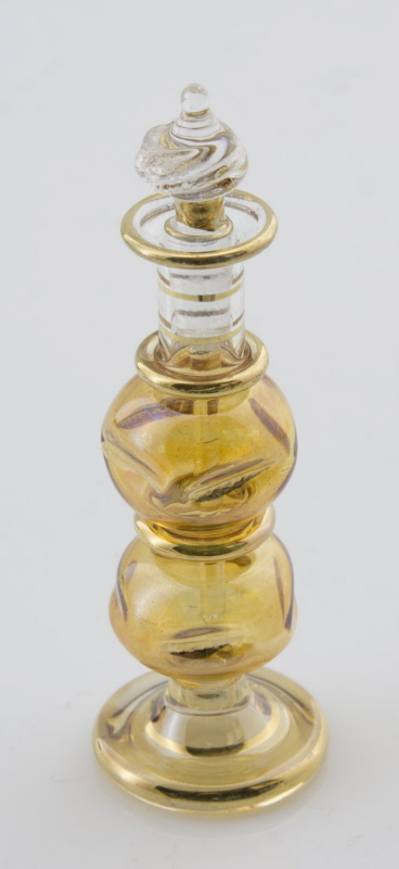 Flacon fiole a parfum huile en verre soufflé d' Egypte 10cm Fait main ...