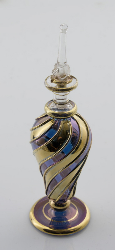 Flacon fiole a parfum huile en verre soufflé d' Egypte 14.5cm Seha CA10 ...