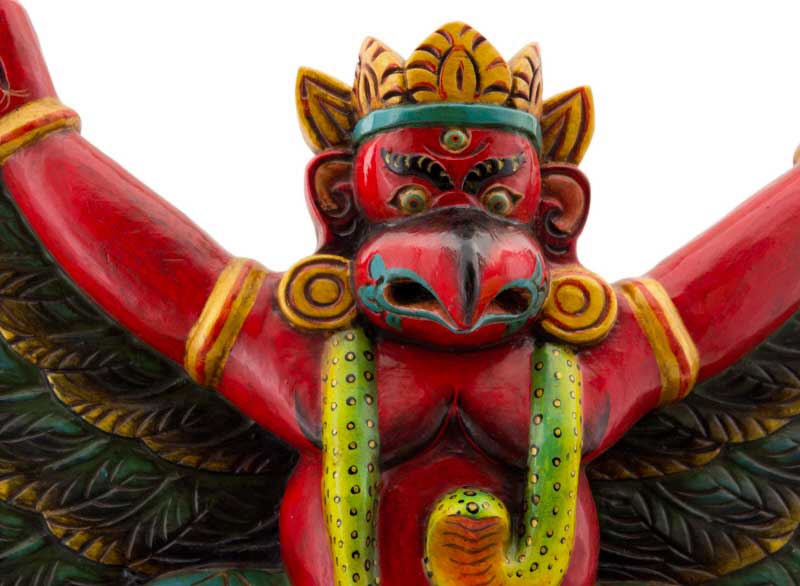 Garuda Aigle Masque nepalais 49cm Bois Himalaya Tantrique Tibet Nepal 25801