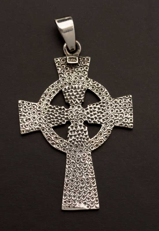 Crucifix Pendentif Croix Celtique Celte Irlandais en Argent