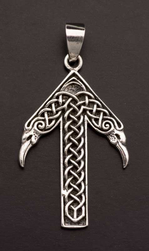 Rune Tiwaz - Pendentif Dieu Tyr - Bijoux Viking - Argent