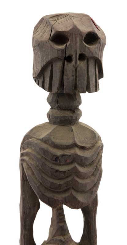 Statue tibétaine squelette humain Citipati bois rituel Chamane Tibet ...