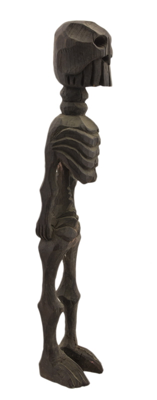 Statue tibétaine squelette humain Citipati bois rituel Chamane Tibet ...