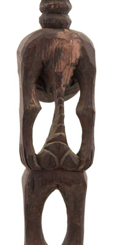 Statue tibétaine squelette humain Citipati bois rituel Chamane Tibet ...