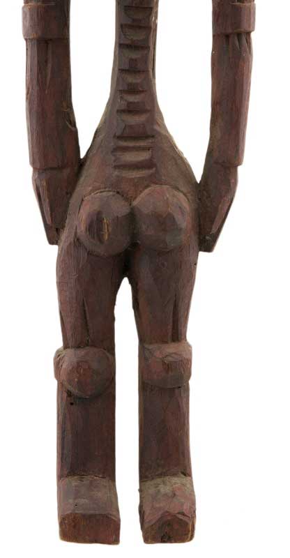 Statue tibétaine Citipati Chamane squelette humain bois rituel Tibet ...