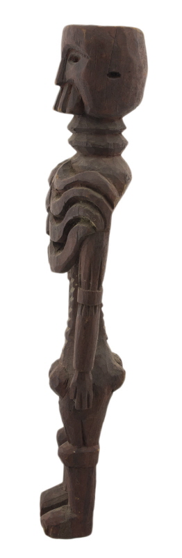 Statue tibétaine Citipati Chamane squelette humain bois rituel Tibet ...