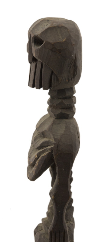 Citipati squelette humain Statue tibetaine bois rituel Chamane Tibet ...