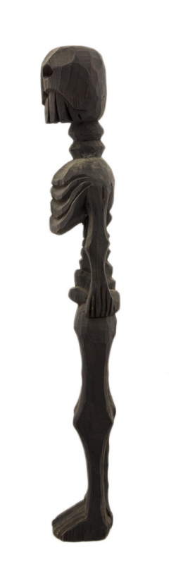 Statue tibétaine Citipati squelette humain bois rituel Chamane Tibet ...