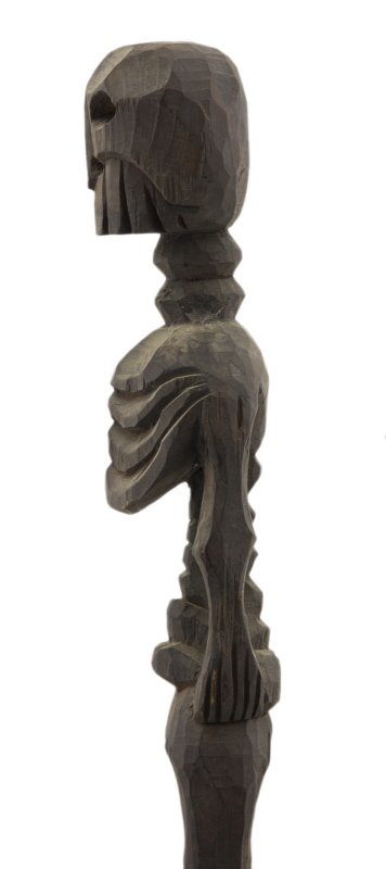 Statue tibétaine Citipati squelette humain bois rituel Chamane Tibet ...