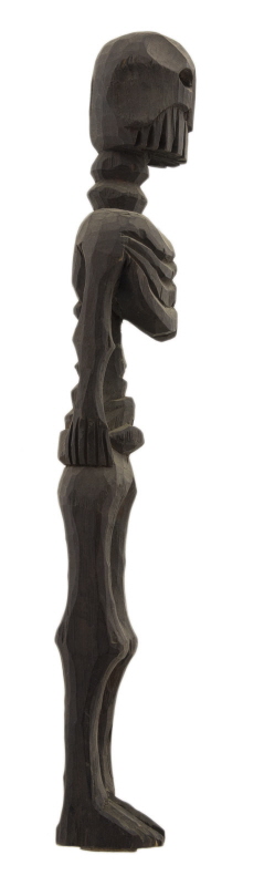 Statue tibétaine Citipati squelette humain bois rituel Chamane Tibet ...