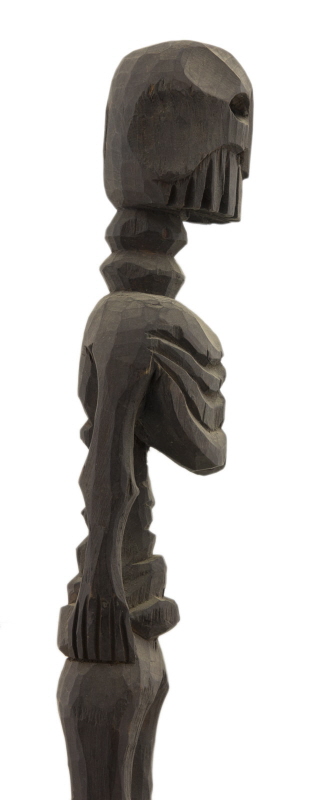 Statue tibétaine Citipati squelette humain bois rituel Chamane Tibet ...