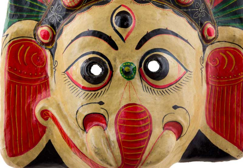 Masque Nepalais tibetain Indra Jatra Festival de Kathmandu Nepal-Mask ...