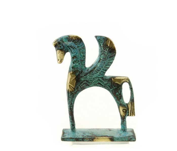 PEGASE CHEVAL GREC EN BRONZE SUR SOCLE GRECE ANTIQUE - artisanat grec ...
