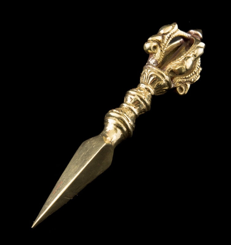 Phurba 11cm vajrakila Phurbu tantrique Dague Chamane bouddhiste Tibet 2237