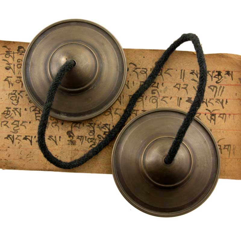 Cymbales Tingsha tibétaines 7.8 cm 7 metaux Qualité sonore ...