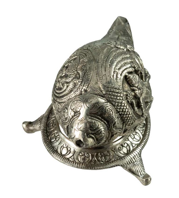 Conque Vishnu Lakshmi Shanka en aluminium Décoration ornementale hindoue