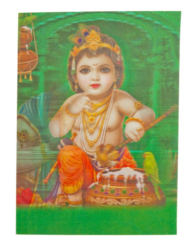 Carte lenticulaire Shiva et Gao Mata 17.5 cm - Inde