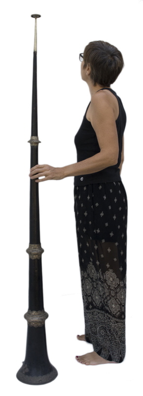 Ancienne Trompette Tibétaine 176 cm Dungchen Dunchen Trompe Radong ...