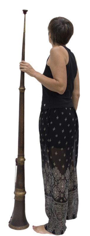 Ancienne Trompette Tibetaine 171 cm Dungchen Dunchen Trompe Radong ...