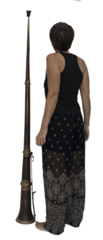 Ancienne Trompette Tibétaine 180 cm Dungchen Dunchen Trompe Radong ...