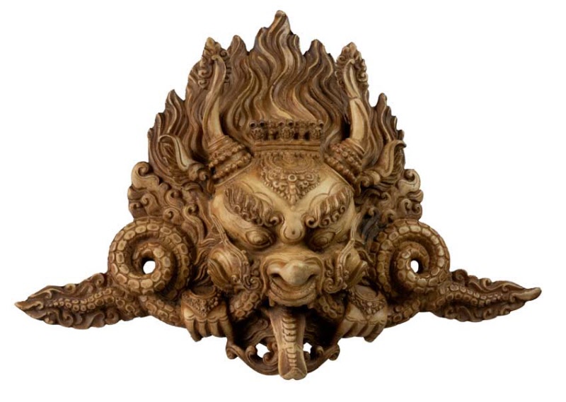 Masque Cheppu Résine 25.5cm - Décor Mural Népalais