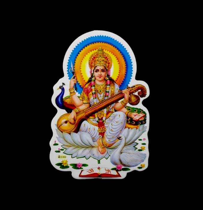 AUTOCOLLANT STICKERS SARASWATI I-Decoration Hindoue-Deco Esoterique ...