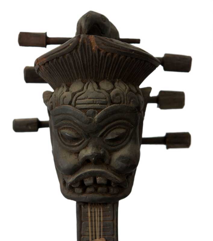 Ancien Luth Dramyen Tungna Sgra-Snyan Hayagriva cordophone Tibet Nepal ...