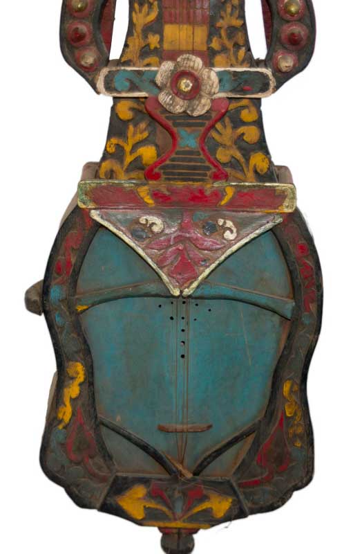 Ancien Luth Dramyen Tungna Sgra-Snyan cordophone polychrome Tibetain ...