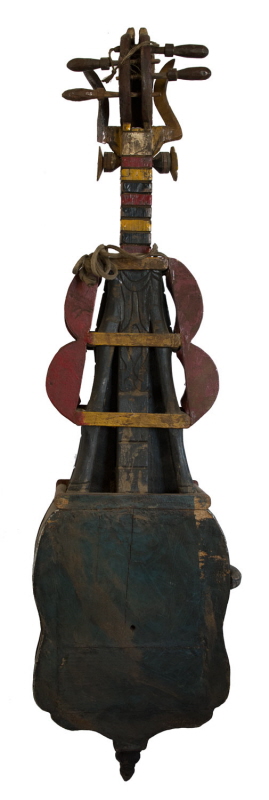 Ancien Luth Dramyen Tungna Sgra-Snyan cordophone polychrome Tibetain ...