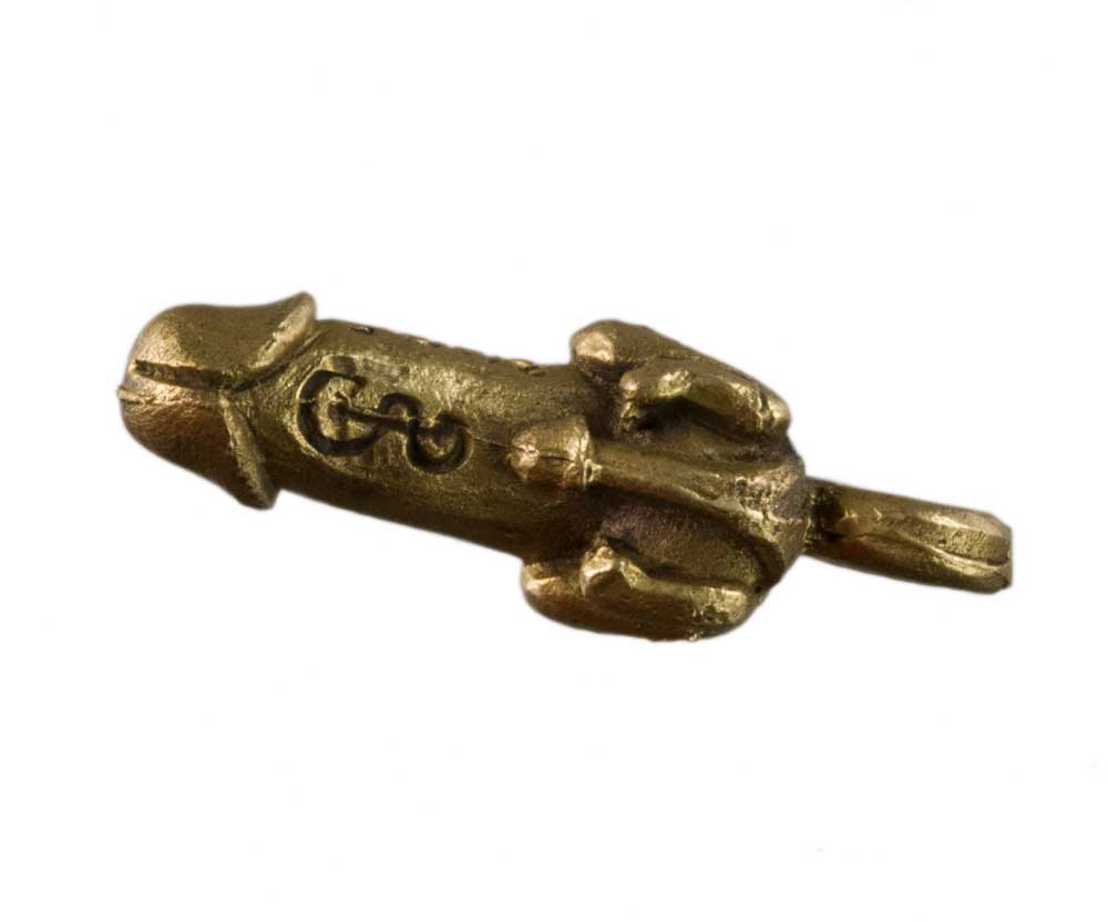 Palat Khik en Laiton - Amulette Phallique de Thaïlande