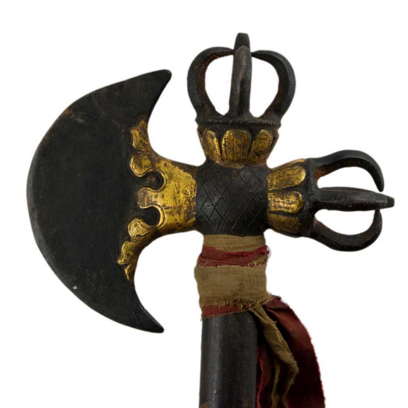 Parashu-Hache de rituel tantrique-bouddhisme tibetain-Khatvanga- 9409