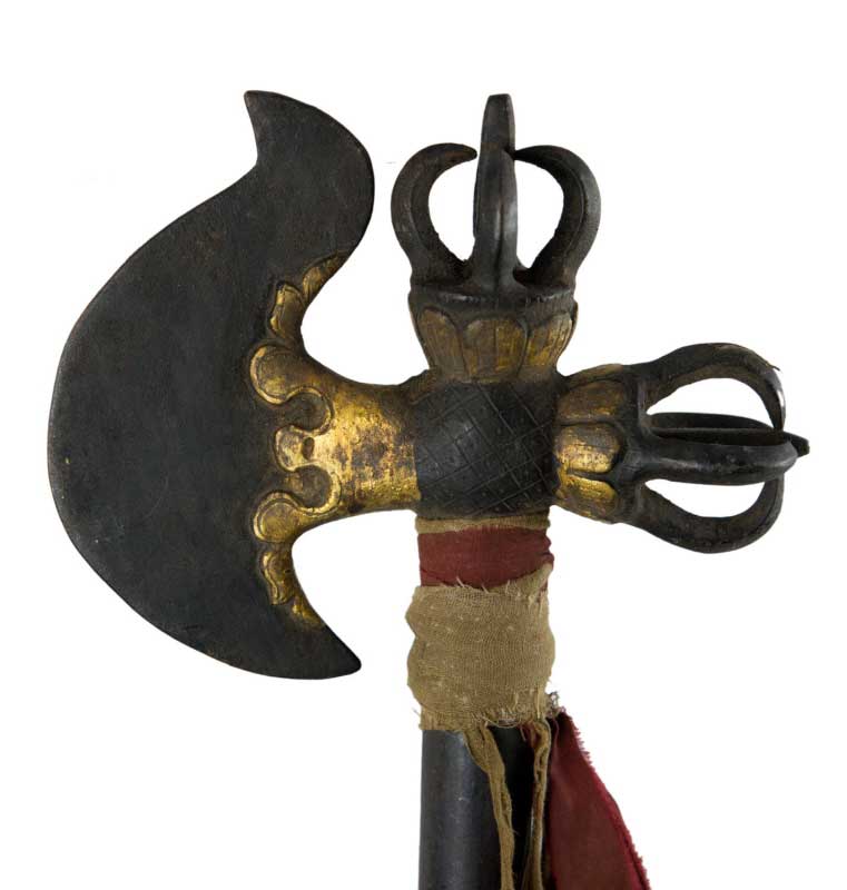 Parashu-Hache de rituel tantrique-Khatvanga-bouddhisme tibetain-9409