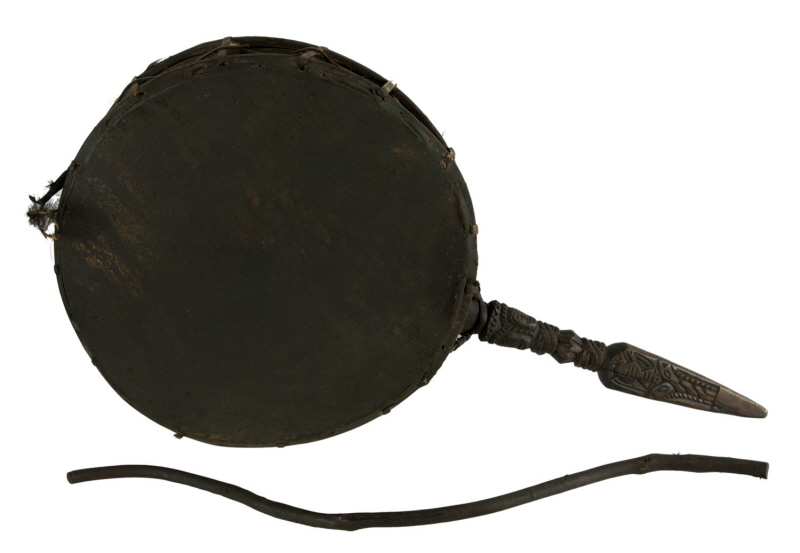 Dhyangro Tambour à manche chamanique -Objet rituel tantrique-shaman ...