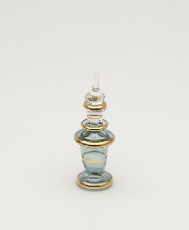 FLACON FIOLE A PARFUM HUILE EN VERRE SOUFFLE D EGYPTE PETERANDCLO D8 1496